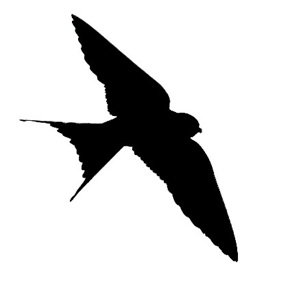 Flying Sparrow Silhouette Tattoo